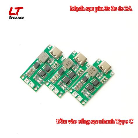 Mạch Sạc Pin 2s 3s 4s Hệ 3 7v Dòng 2a đầu Vào Cổng Type C Sạc Nhanh