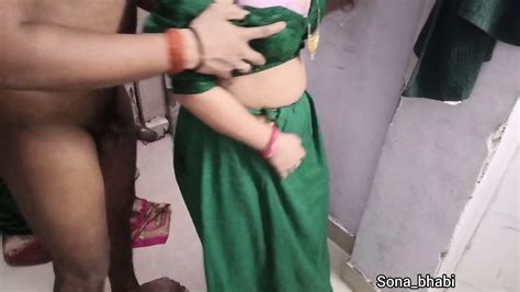 013 Indian Desi Bhabhi Sex In Hot Green Silky Saree Eporner