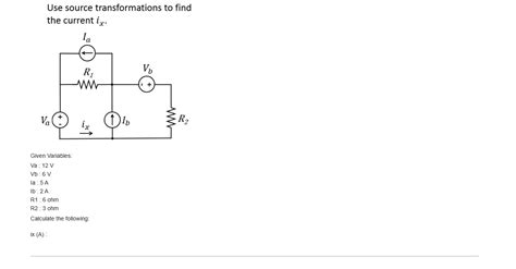 Solved Use Source Transformations To Find The Current Chegg