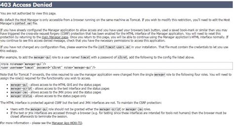 linux tomcat manager never asking me id password stack overflow