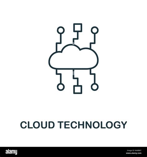 Cloud Technology Icon Thin Outline Style Design From Web Hosting Icons Collection Creative