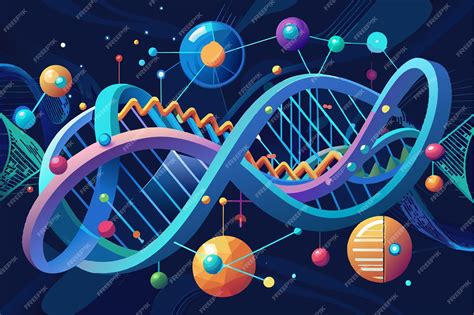 A 3d Dna Molecule Entangled With A Digital Network Representing The