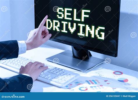 Text Caption Presenting Self Driving Business Concept Autonomous Vehicle Ability To Navigate