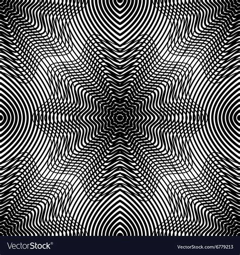 Ornate Monochrome Abstract Background With Black Vector Image