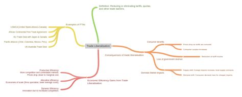 Trade Liberalisation Coggle Diagram
