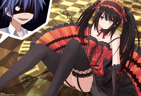 Tokisaki Kurumi And Itsuka Shidou Date A Live Drawn By Kazenokaze