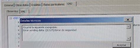 ¿alguien Ha Experimentado Este Error De Envió De Datos 12175 Error De Seguridad Al Momento De