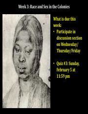 Lecture Slides Pdf Week Race And Sex In The Colonies What Is Due This Week Course Hero