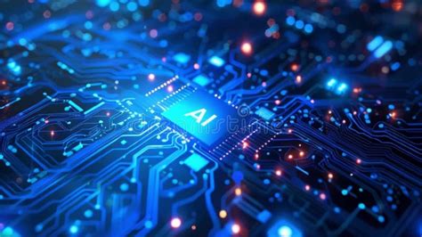 Ai Machine Concept Visualization As Digital Technology Of Deep Learning Cyber Database Stock