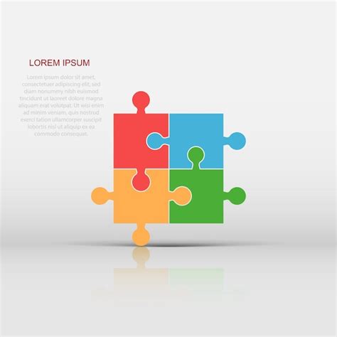 Premium Vector Colorful Jigsaw Puzzle Vector Flat Illustration Puzzle Game