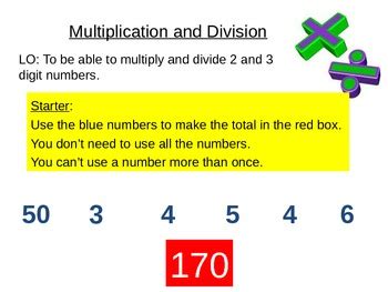 Add Subtract Times And Divide Integers Number Lesson By Joanne Brookes