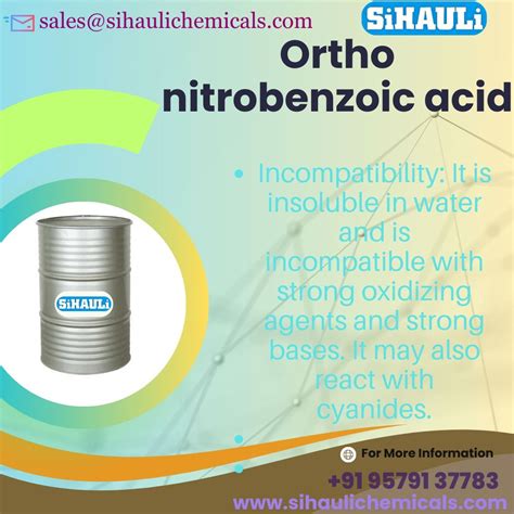 Ortho Nitrobenzoic Acid 2 Nitrobenzoic Acid Sihauli Chemicals