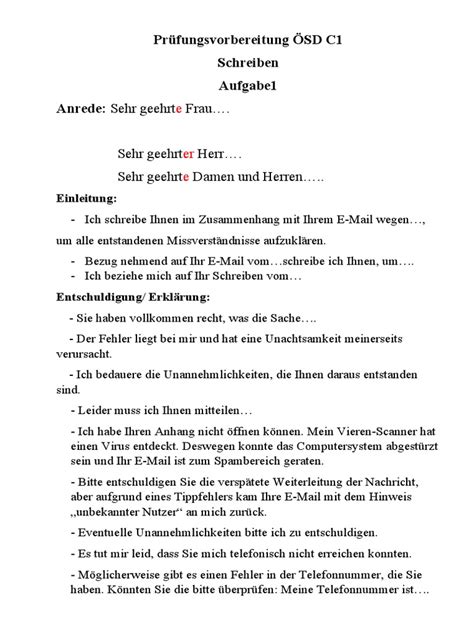 Prüfungsvorbereitung C1 Schreiben Aufgabe 1 Pdf