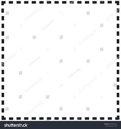 This Vector Black Color Dash Border Stock Vector Royalty Free 2028985652 Shutterstock