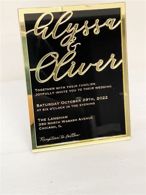 Luxury Wedding Invitation Acrylic Invitations Plexiglass Invitation