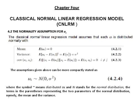 Chapter Four Classical Normal Linear Regression Model Cnlrm