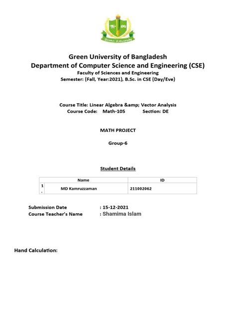 Lab Project Report Template Cse Pdf