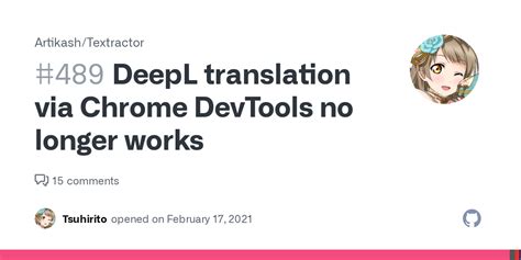 deepl translation via chrome devtools no longer works · issue 489