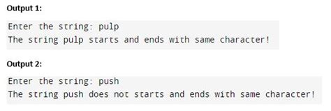 Program To Check Whether The String Starts And Ends With The Same