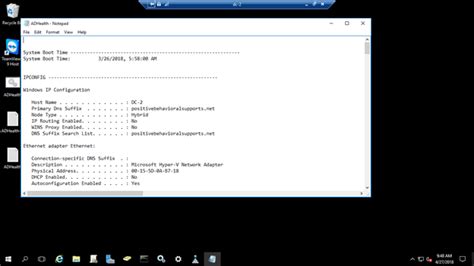 how to check windows server ad health using script communication