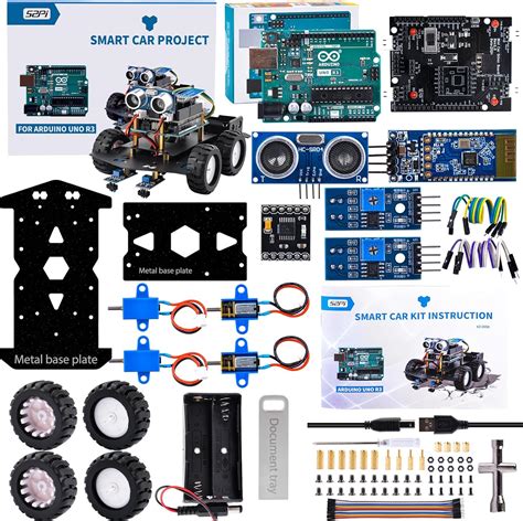 Jp Geeekpi スマートロボットカーキット Arduino Uno R3 用、stem プログラミング教育電子キット科学コーディングキット、uno R3 ボード