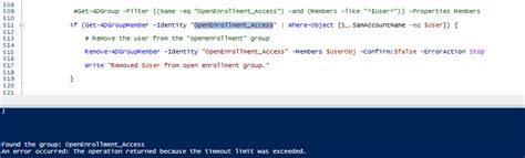 getting timeout limit was exceeded while fetching adgroup member