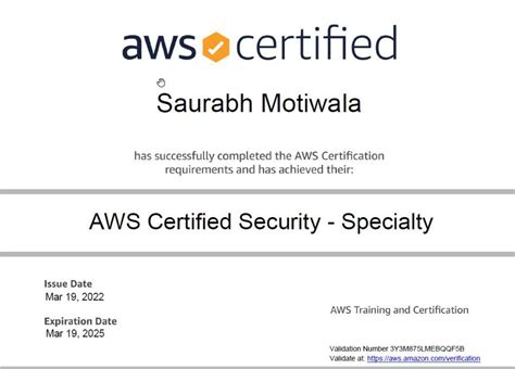 Saurabh Motiwala On Linkedin Aws Awssecurity Awsjobs Awscertified Awscommunity