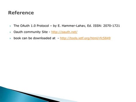 Oauth10 Ppt