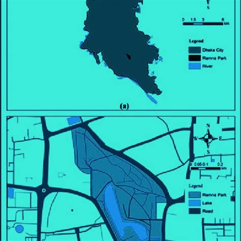 A Location Of Ramna Park In Dhaka City B Map Of Ramna Park