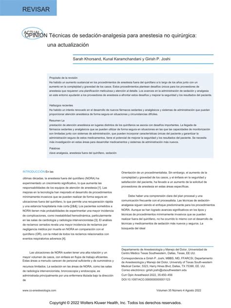Sarah Khorsand Sedation Analgesia Techniques For Pdf
