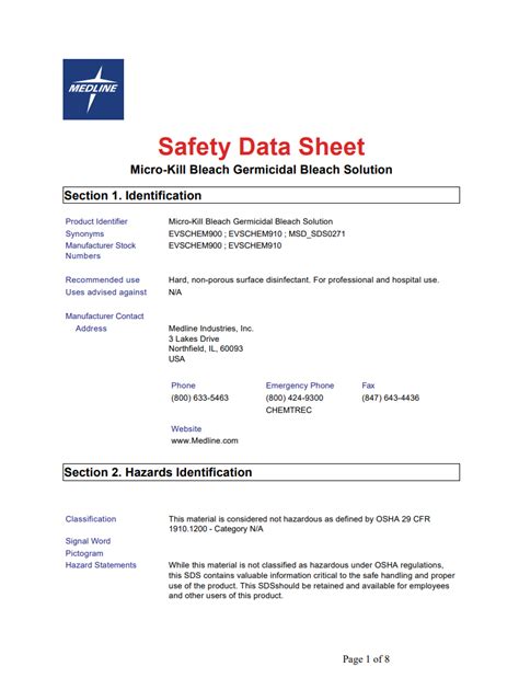 12cs Medline Micro Kill Bleach Germicidal Bleach Solutions 32 Oz