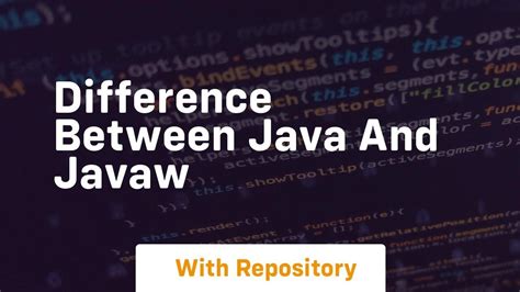 Difference Between Java And Javaw Youtube