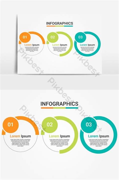 схема шаблона инфографической бизнес презентации с 3 х шаговыми вариантами или процессами
