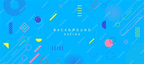 Premium Vector Modern Gradient Abstract Memphis Style With Geometric Background