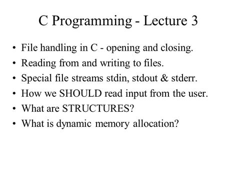 Files Handling In C