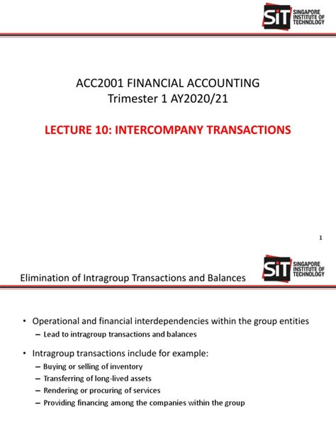 Acc2001 Lecture 10 Interco Transactions Download Free Pdf