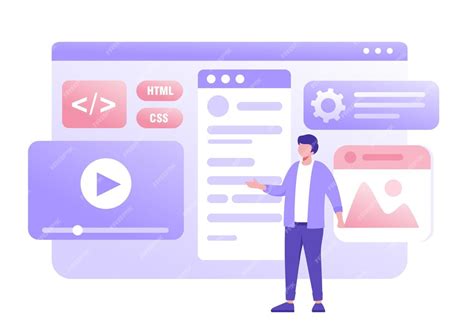 Premium Vector Web Development Programming Languages Css Html It Ui