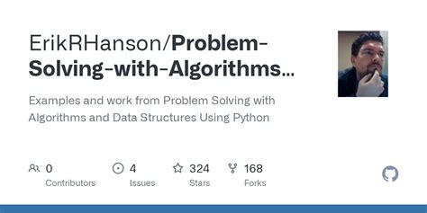 Github Erikrhansonproblem Solving With Algorithms And Data Structures Using Python Examples