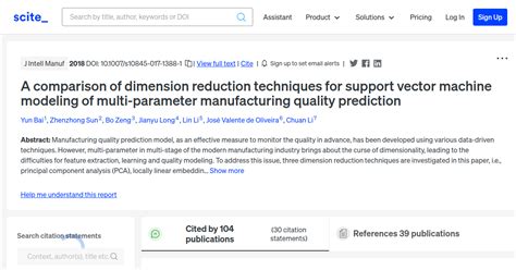 A Comparison Of Dimension Reduction Techniques For Support Vector Machine Modeling Of Multi