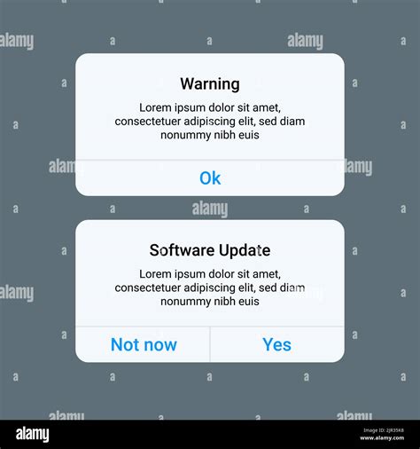 Message Box Smartphone Alert Template Ui Mockup Window Interface