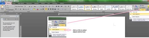 How To Select Objects Behind Text In Word