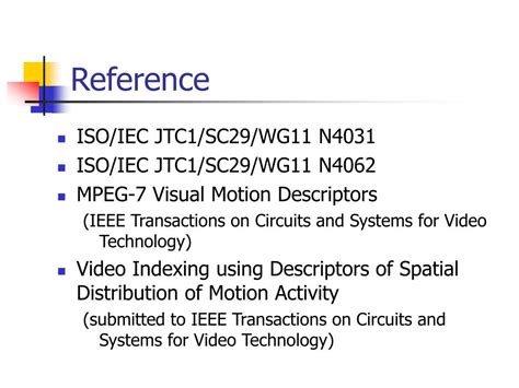 ppt mpeg 7 motion descriptors powerpoint presentation free download