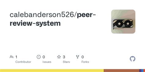Github Calebanderson526peer Review System