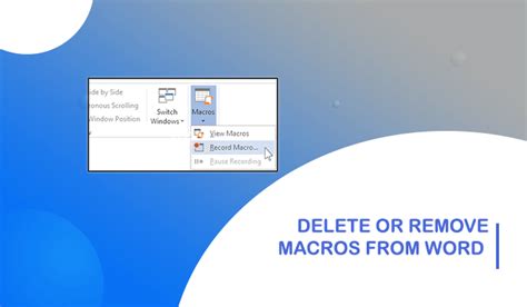 How To Delete Or Remove Macros From Word 2007 And 2010 Document