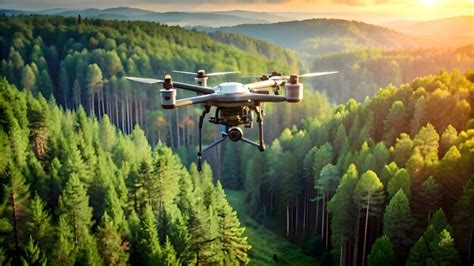 Drone Mapping Forest Terrain With Lidar Technology Premium Ai Generated Image
