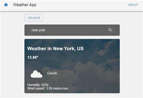 Weather APP Built With React JS As Requirement For The WIT Selective Process