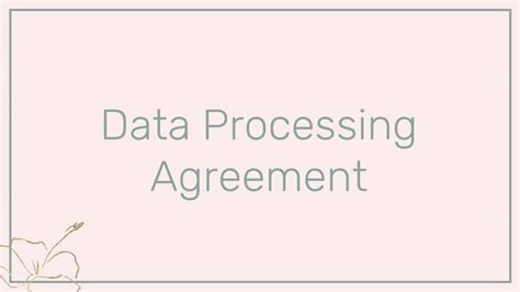 Data Processing Agreement