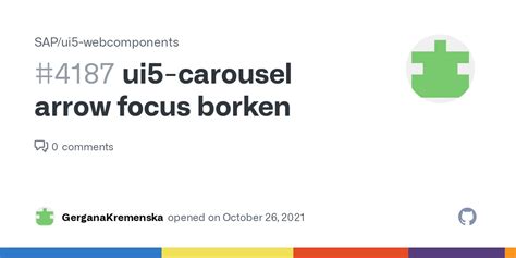 Ui5 Carousel Arrow Focus Borken · Issue 4187 · Sapui5 Webcomponents