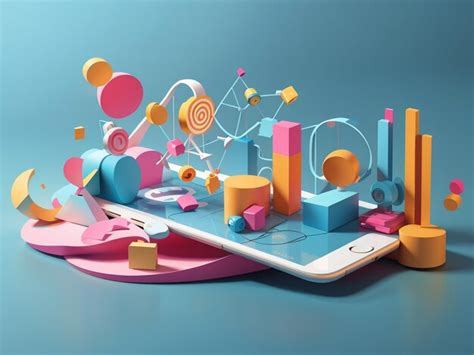 Premium Ai Image 3d Minimal Mobile App Development And Mobile Web Design