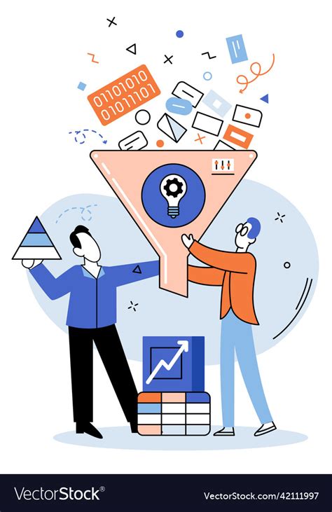 business intelligence data analysis obtaining vector image